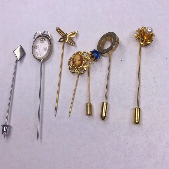 Unbranded | Jewelry | Vintage Stock Pin Set 7 Sliver Gold Tones Flower ...